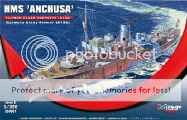 In the box review of Mirage Hobbys 1/350 HMS Anchusa - Kits ...